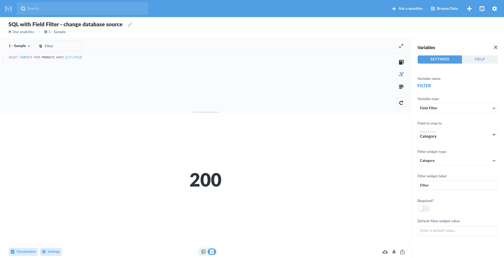 Improve error message when changing database source of Native question ...
