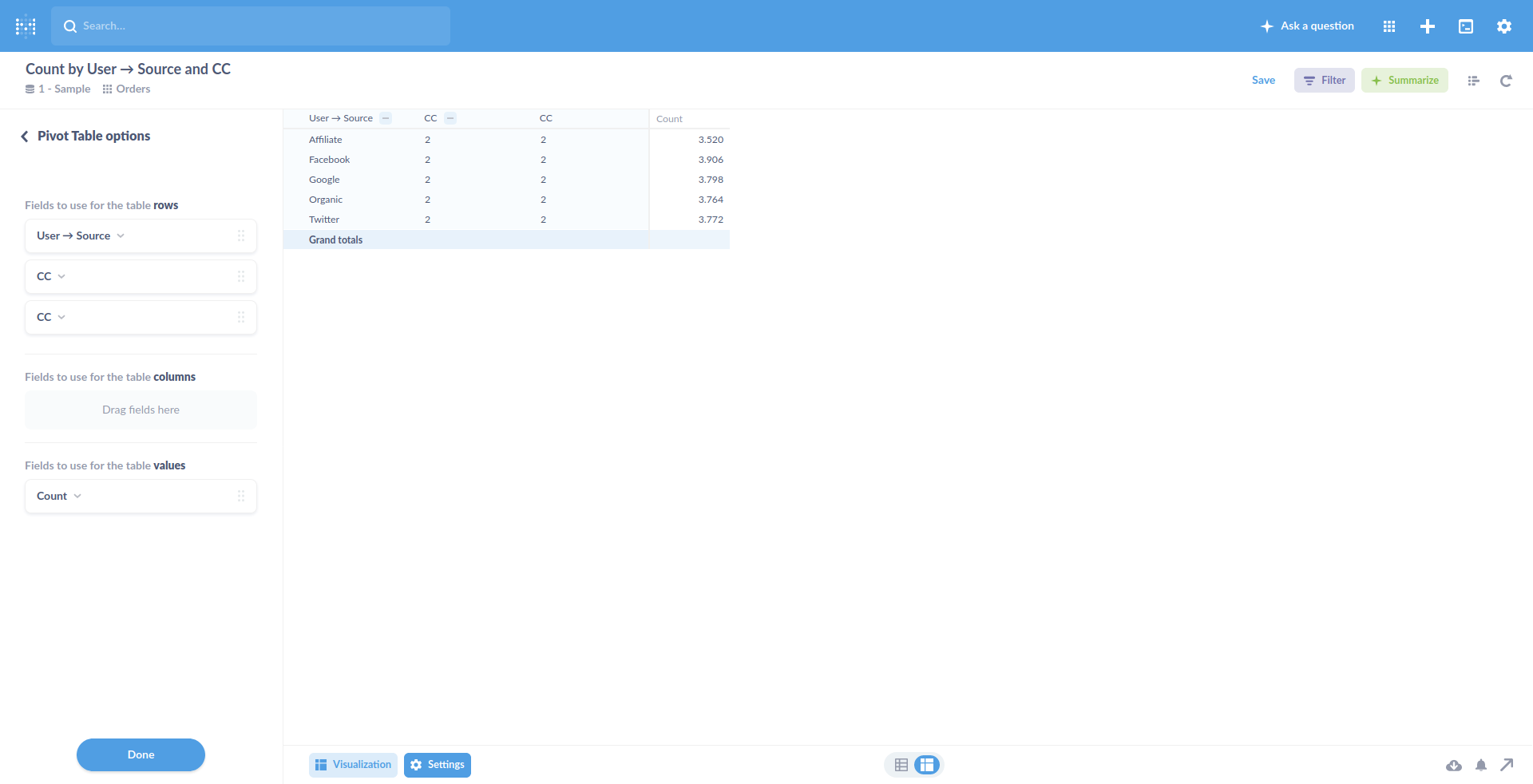 Custom Columns breaks Pivot Table · Issue #14604 · metabase/metabase · GitHub