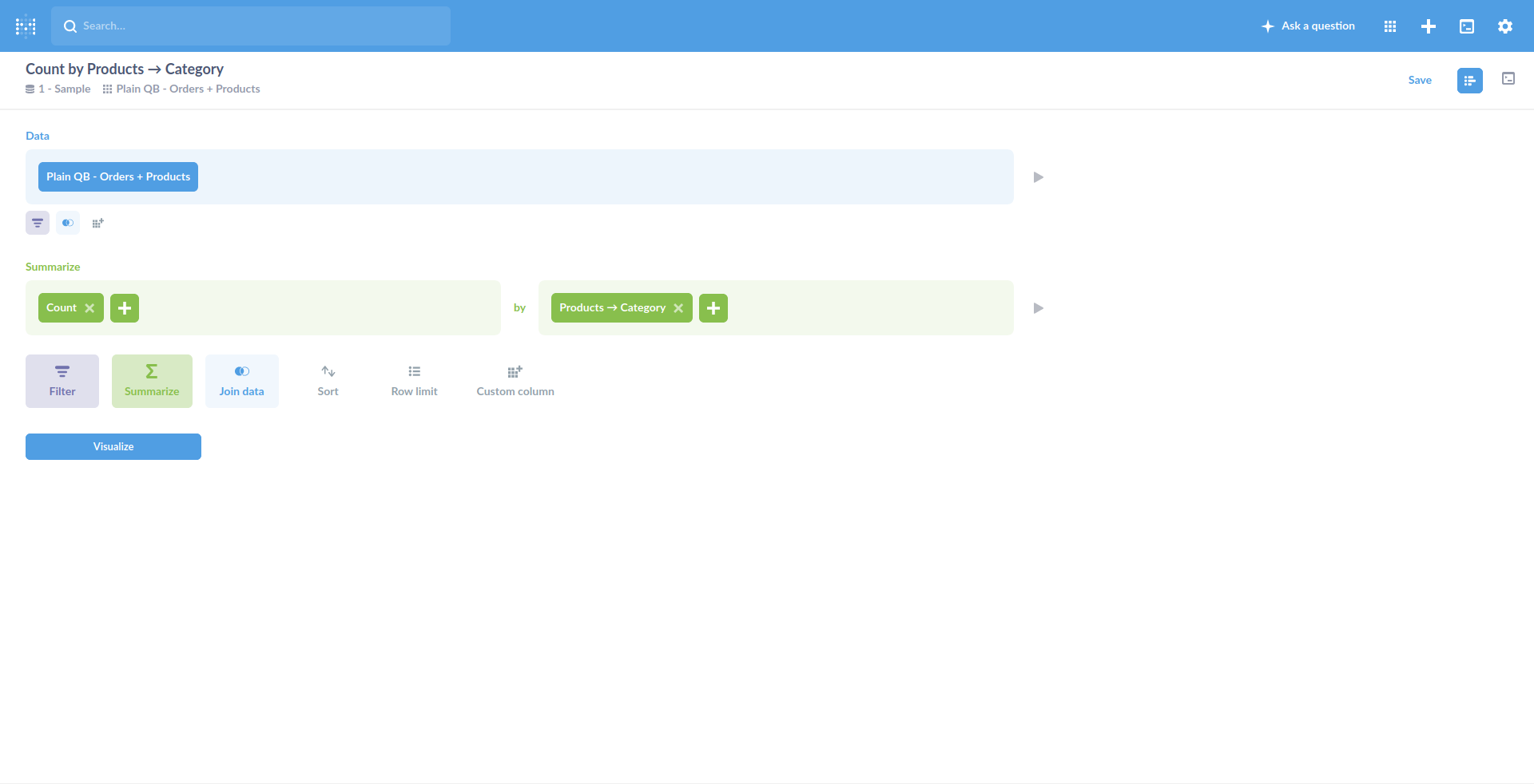 Cannot summarize columns from joined table based on a Saved Question · Issue #14766 · metabase ...