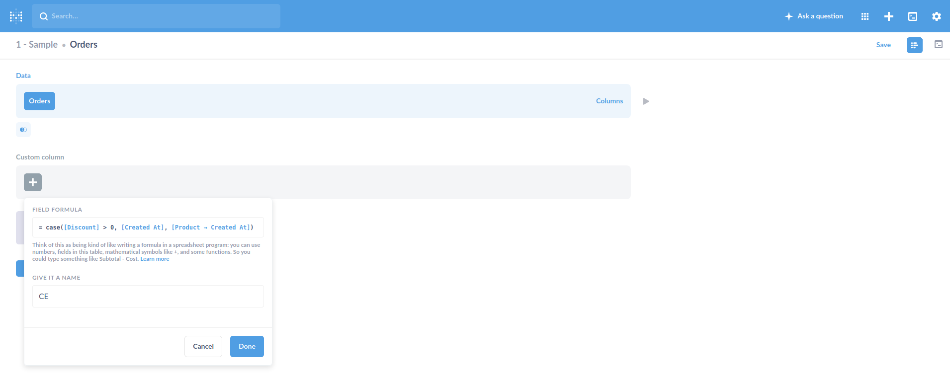 Custom Expression using `case()` function fails when referencing the same column names · Issue ...
