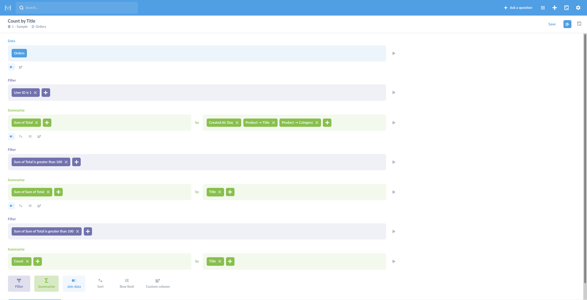 Multi-level aggregations fails when filter is the last section · Issue #14872 · metabase ...