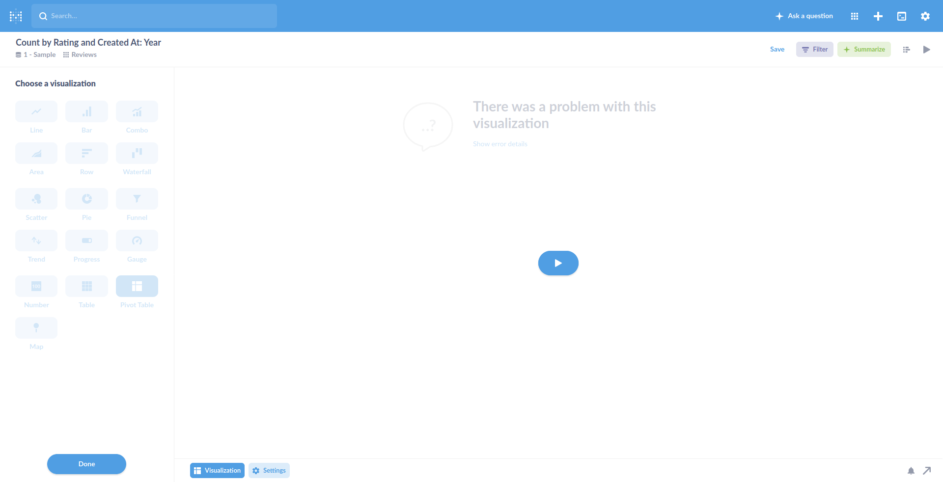 Pivot Table breaks with "Display values" = "Custom mapping" defined in ...