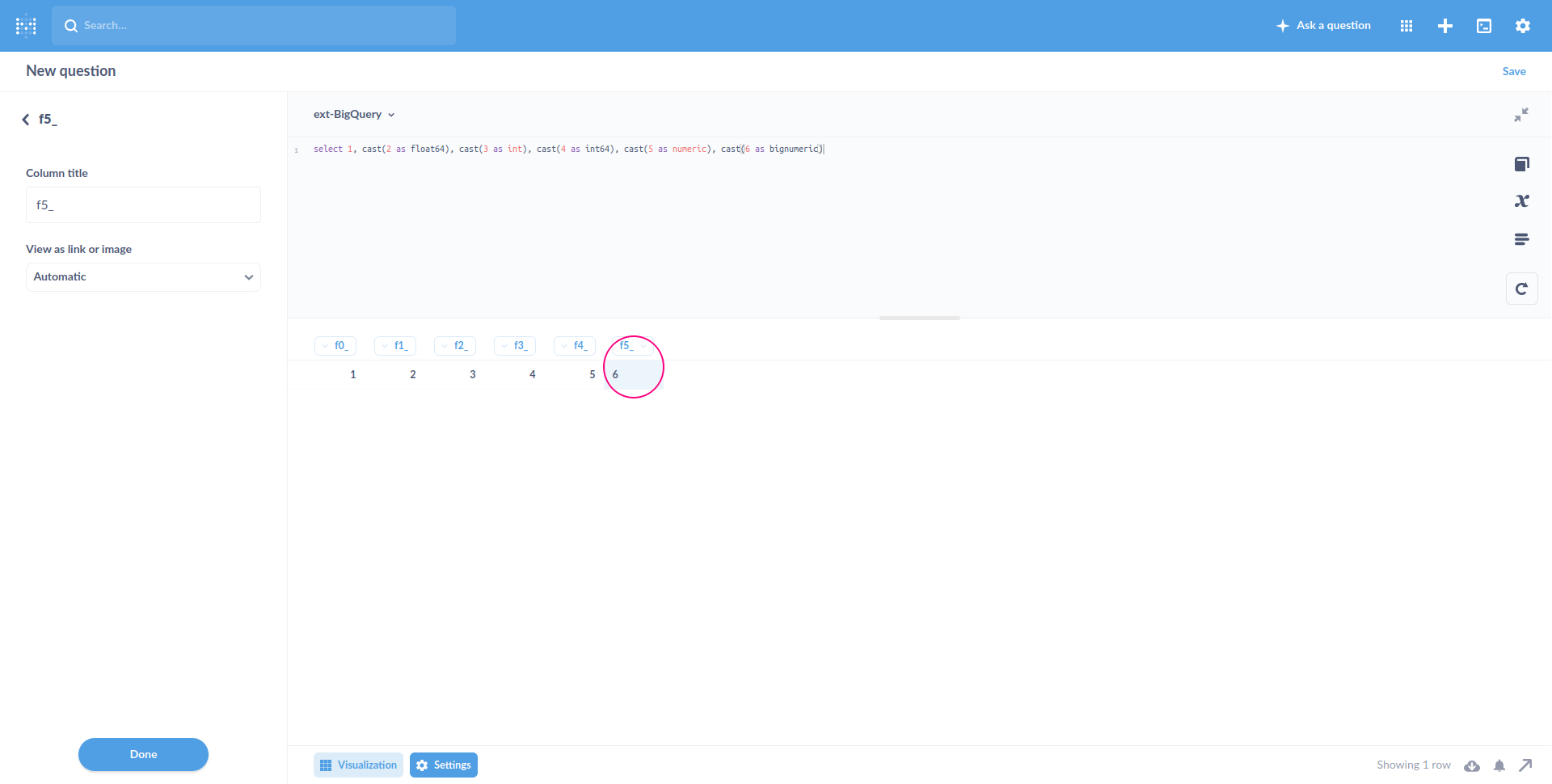 BigQuery `BIGNUMERIC` is recognized as `type/*` and displayed as string · Issue #17832 ...