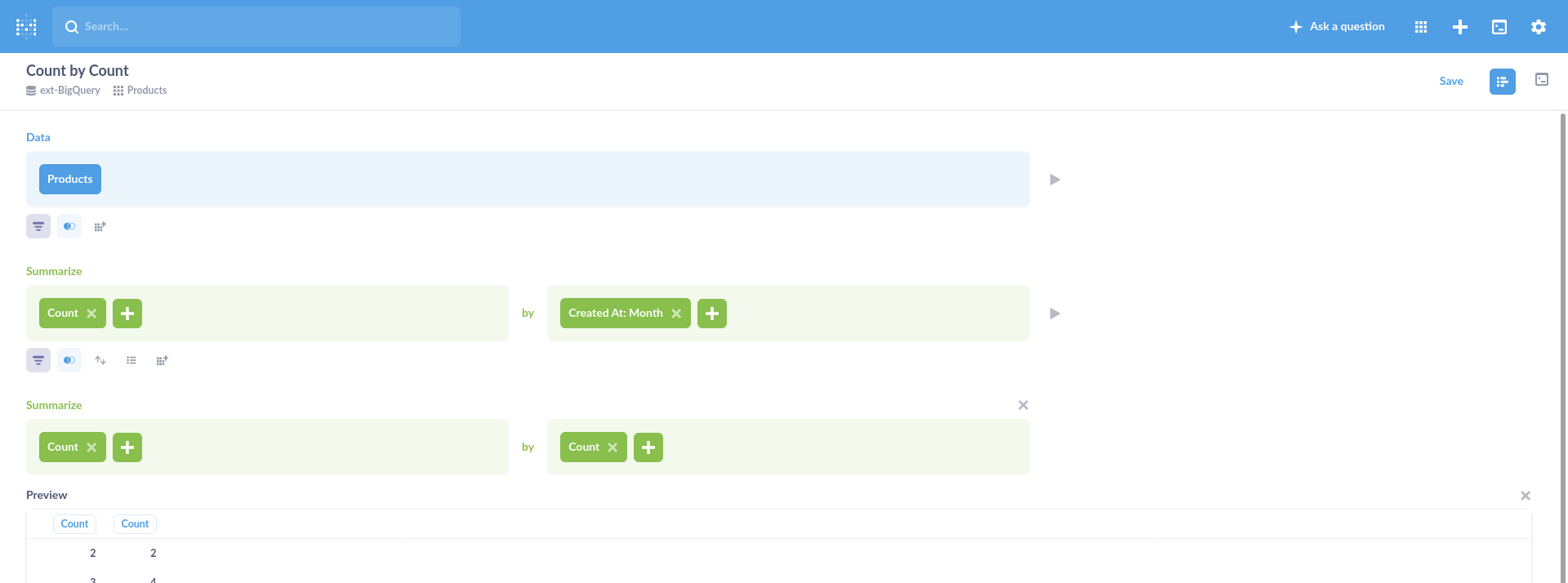 Nested count aggregations on bigquery result in ambiguous column error · Issue #18209 · metabase ...