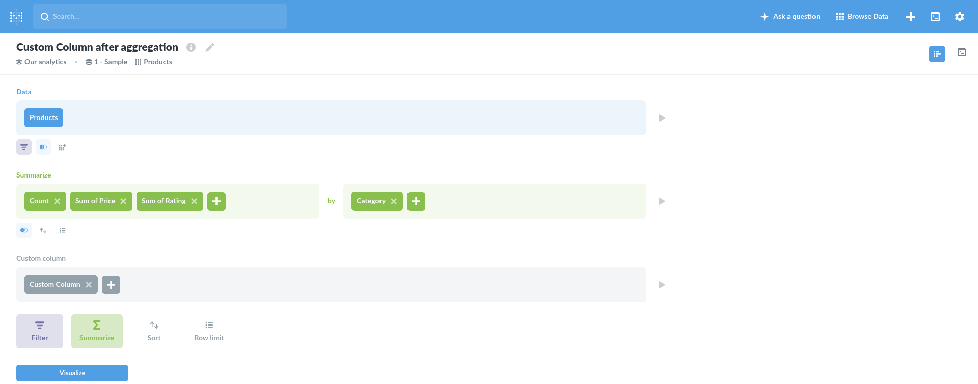 Custom Column after aggregation causes dashboard filtering to be very limited · Issue #19744 ...