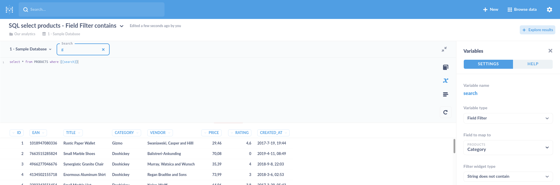 Changing filter type on question after it has been connected on dashboard can cause misleading ...