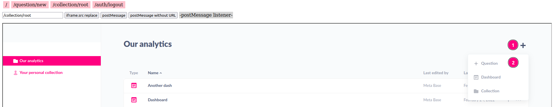 Data selector not working in FullApp embedding if going directly from location that hasn't ...