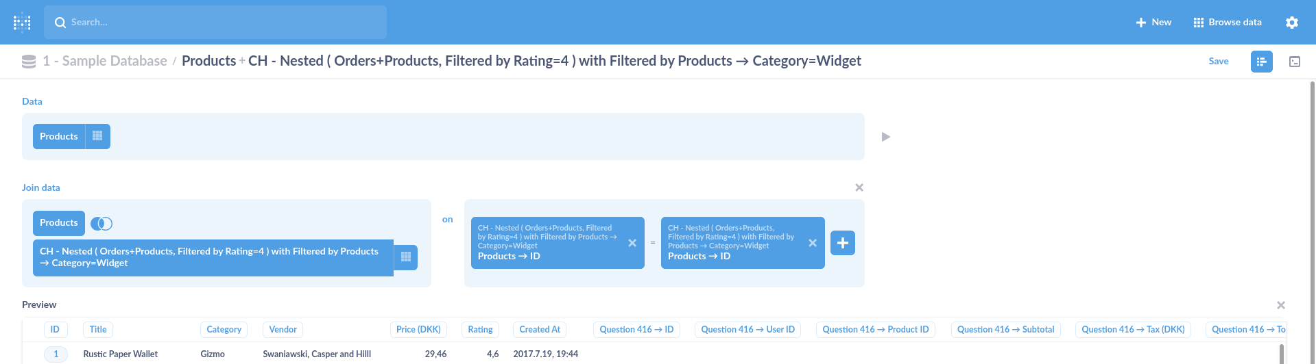 We should display joined Saved Question in Query Builder rather than ...