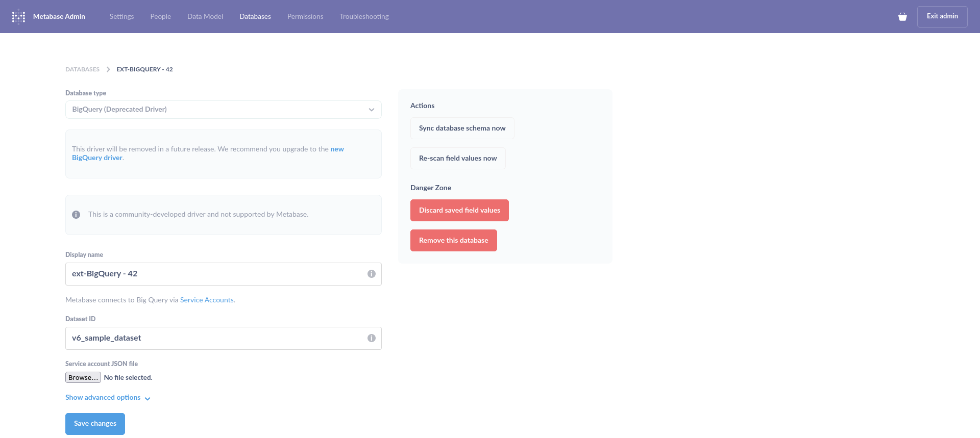Switching BigQuery drivers back and forth between new and old driver can break Metabase · Issue ...