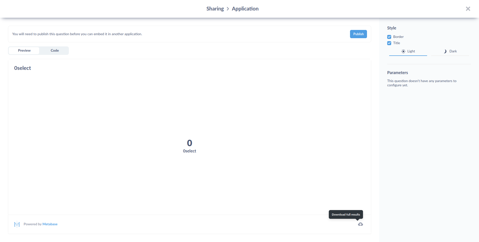 Embedding/Public sharing of questions does not show download button in ...