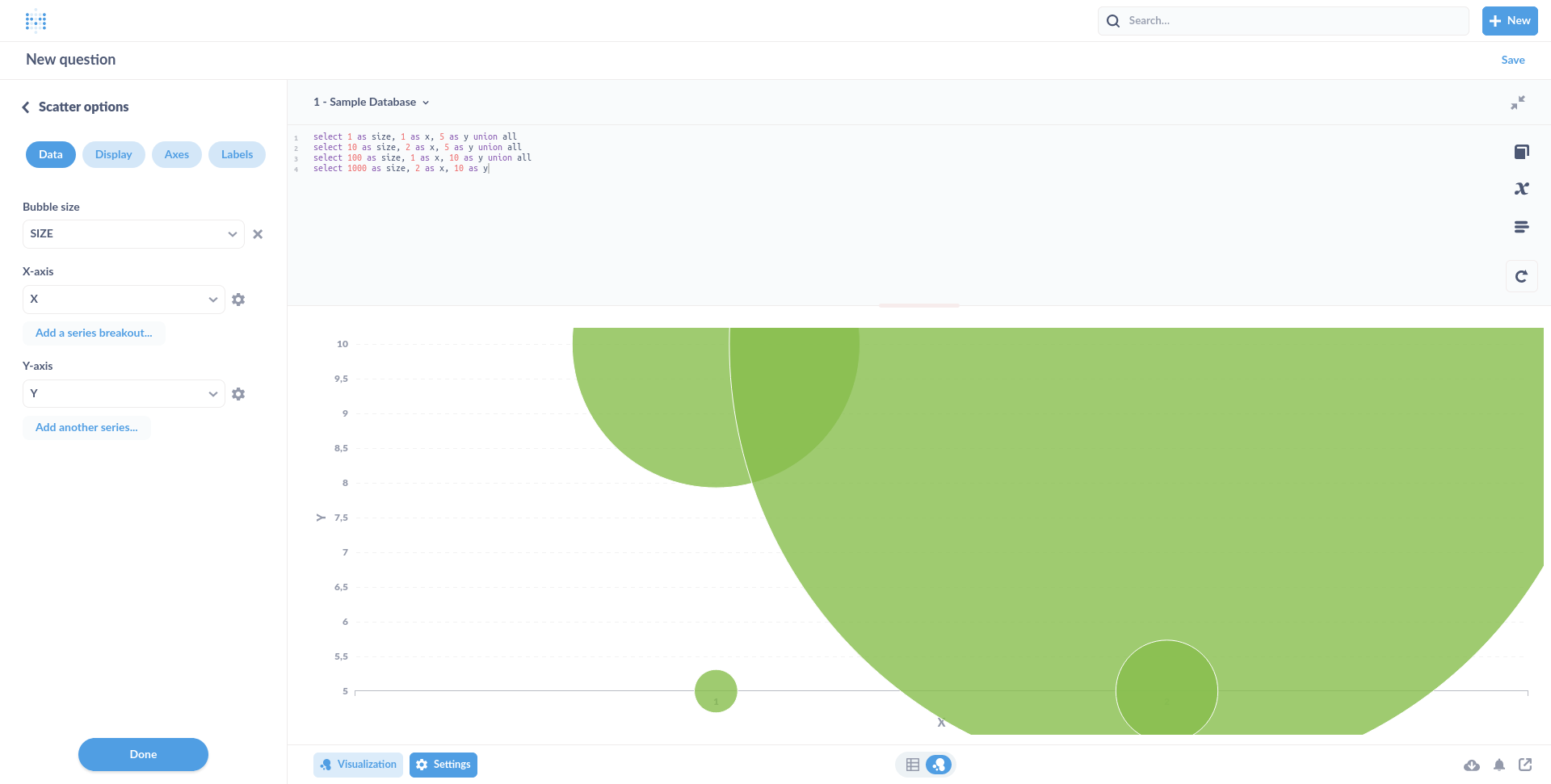 Size of bubbles not respected on scatter chart · Issue #22929 ...