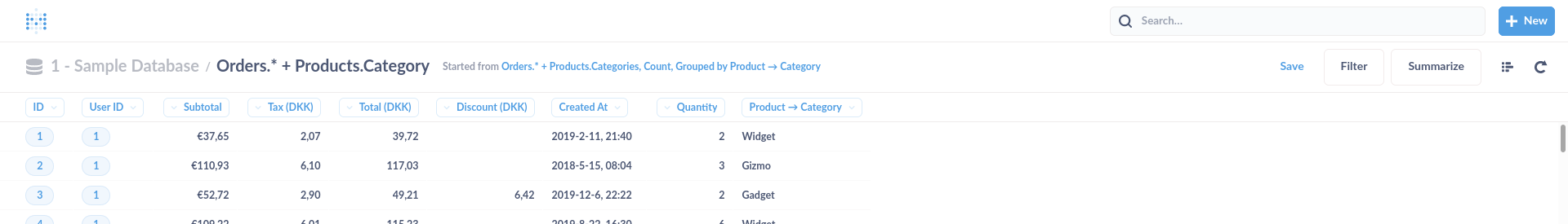 Drill-through to questions with add columns (implicit join) causes no filtering to be defined ...