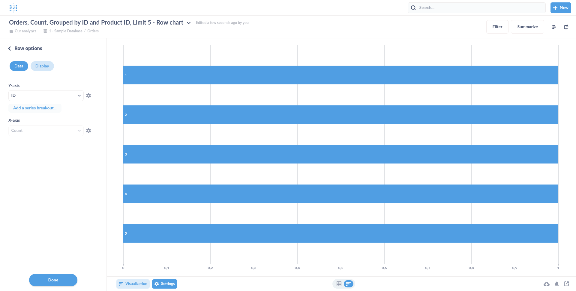 Click Behaviour with a hidden column from a Row chart does not send the filter value · Issue ...
