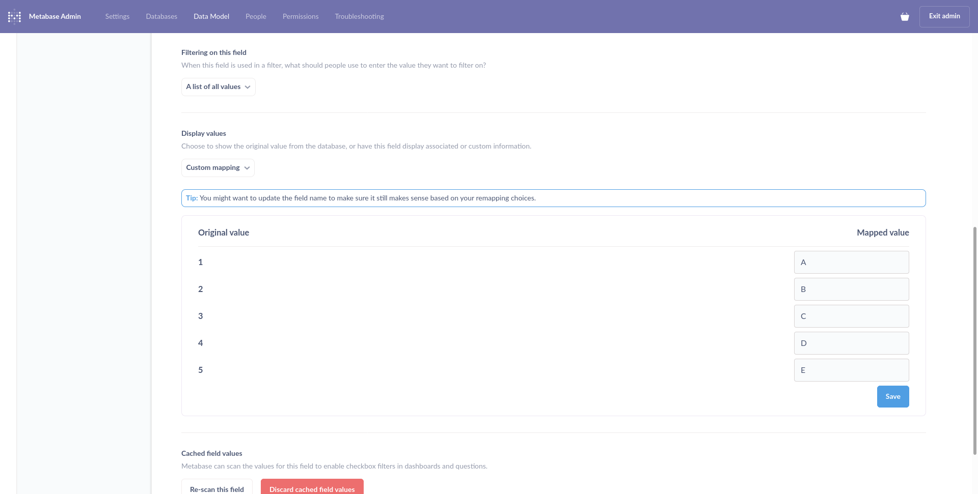 Models query fails when a field is remapped with Custom value · Issue #23449 · metabase/metabase ...