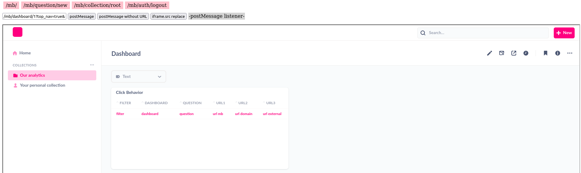 Click Behavior drops FullApp overrides · Issue #24756 · metabase/metabase · GitHub