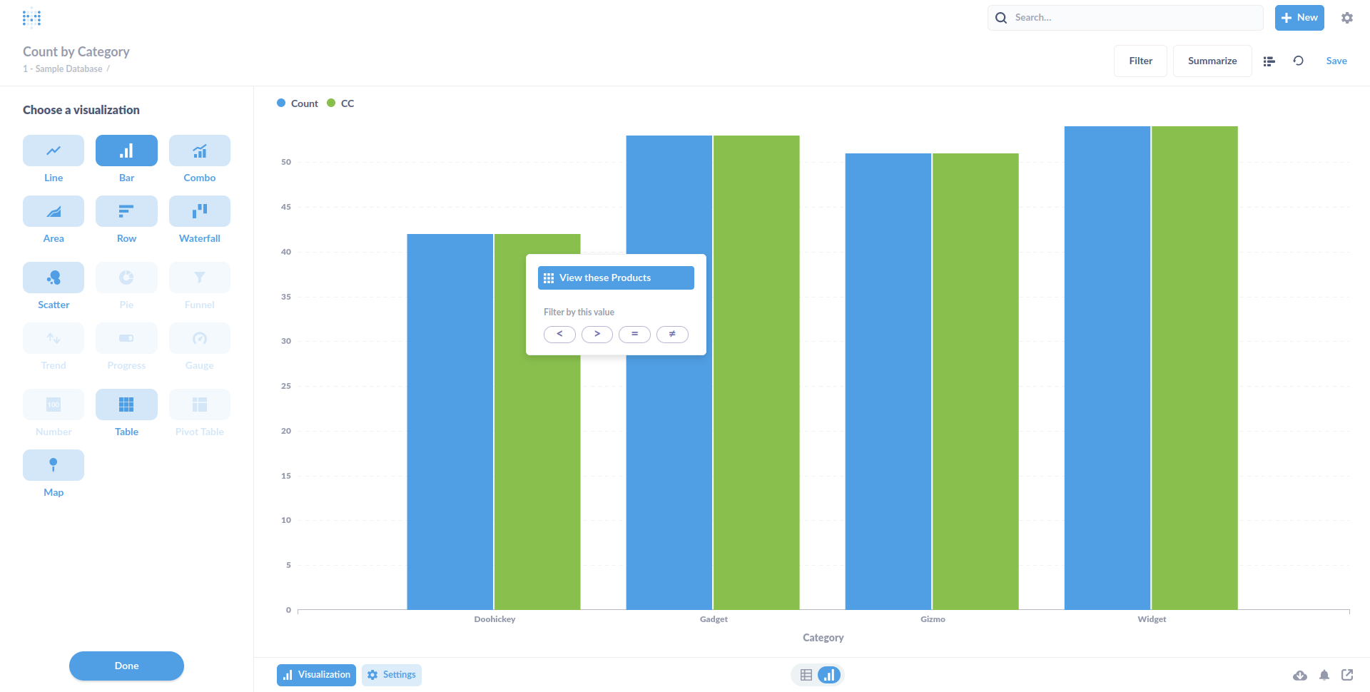 The drill-through feature is not working for Questions that have Custom Columns created from ...