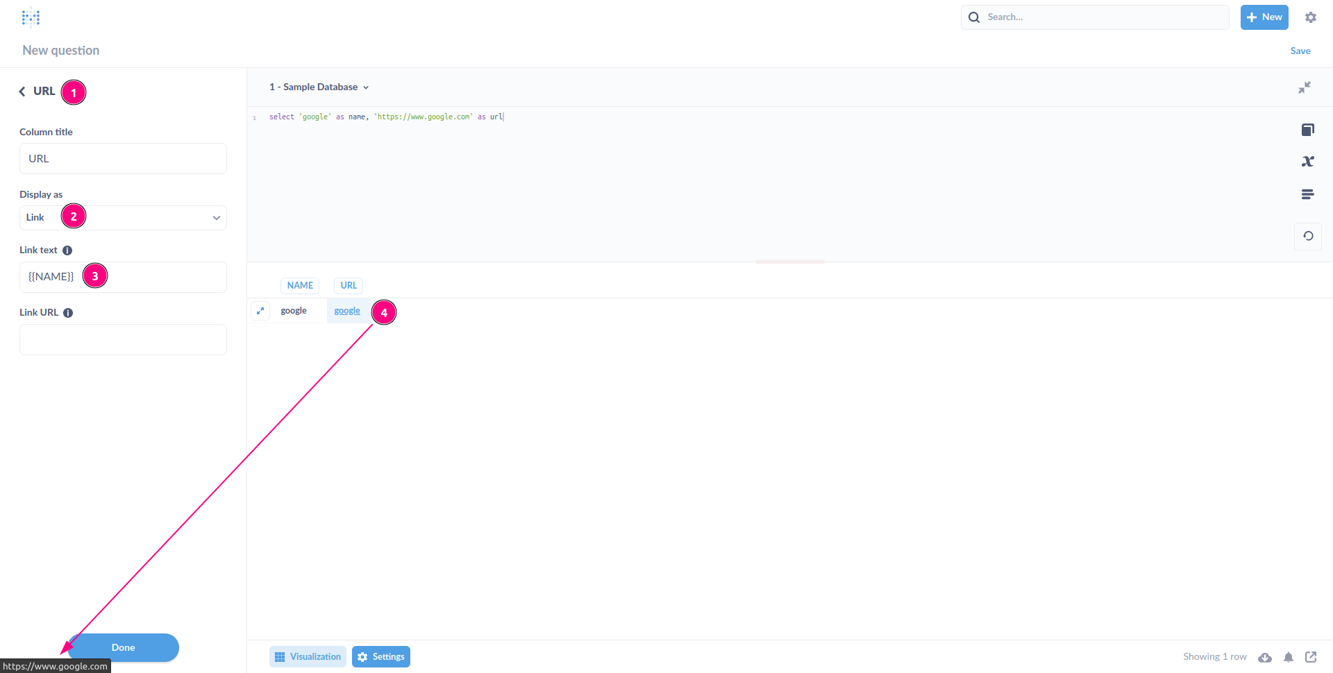 Table options -> Display as `Link`: Links prefixed with metabase's `basePath` · Issue #25350 ...