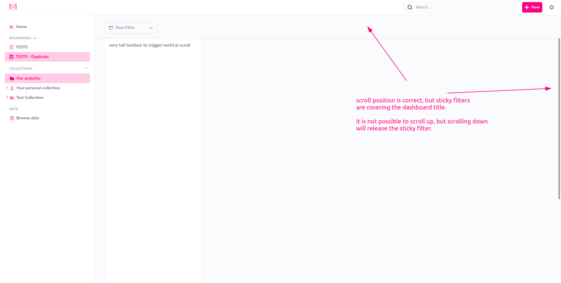 Dashboard sticky filter incorrectly positioned, when moving between dashboards · Issue #26230 ...