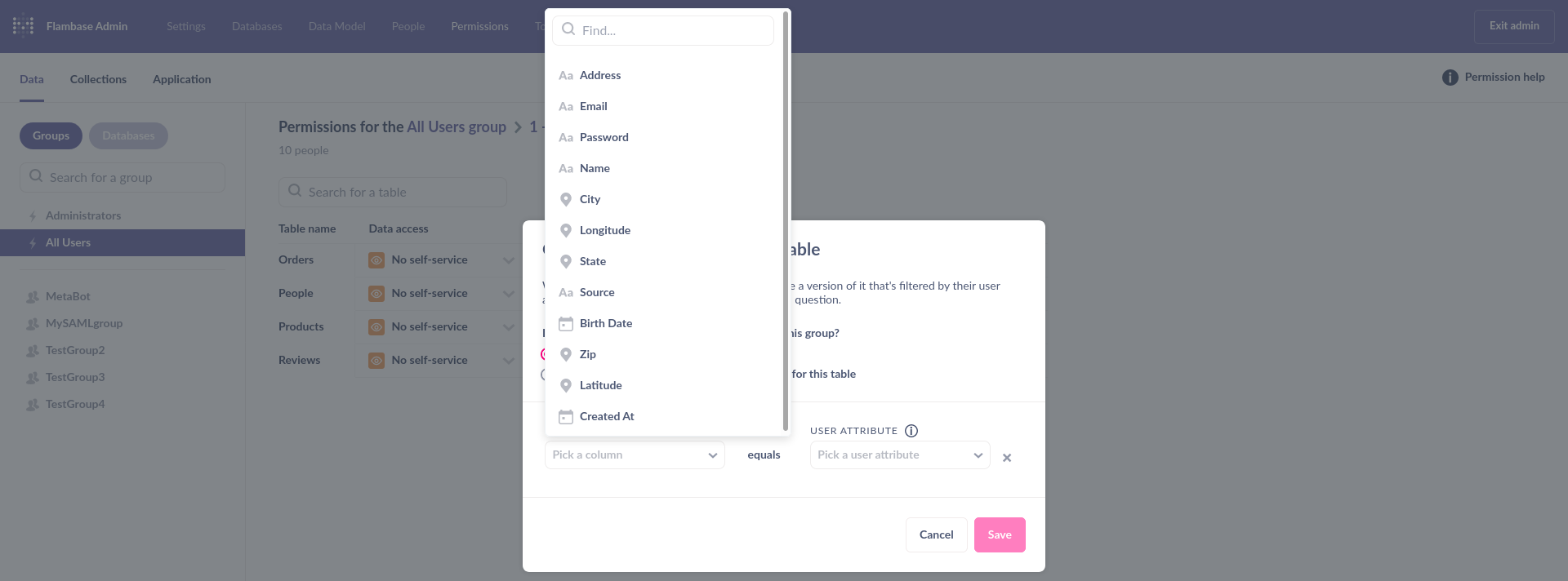 Sandboxing permissions dialog not showing fields that is set to "Do not ...