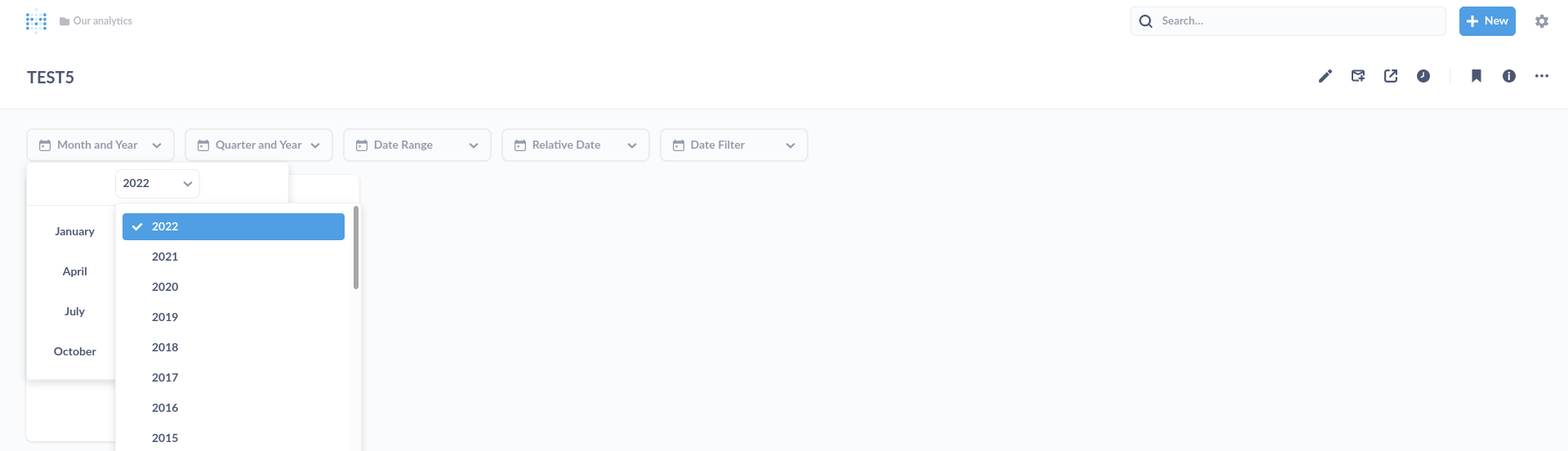 Allow selecting future years in dashboard "Month and Year" and "Quarter ...