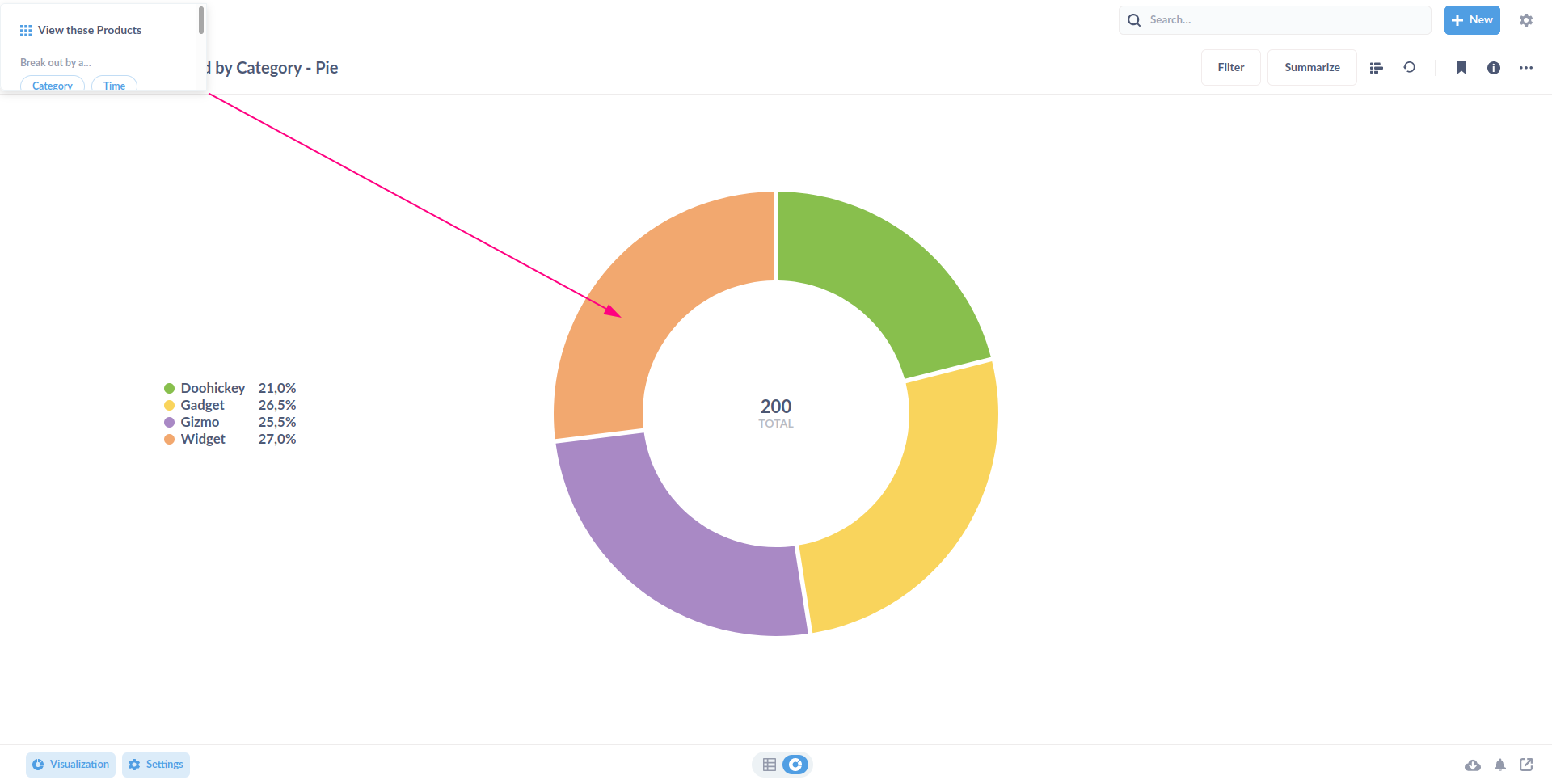 Pie chart drill action menu positioned incorrectly · Issue #26989 · metabase/metabase · GitHub