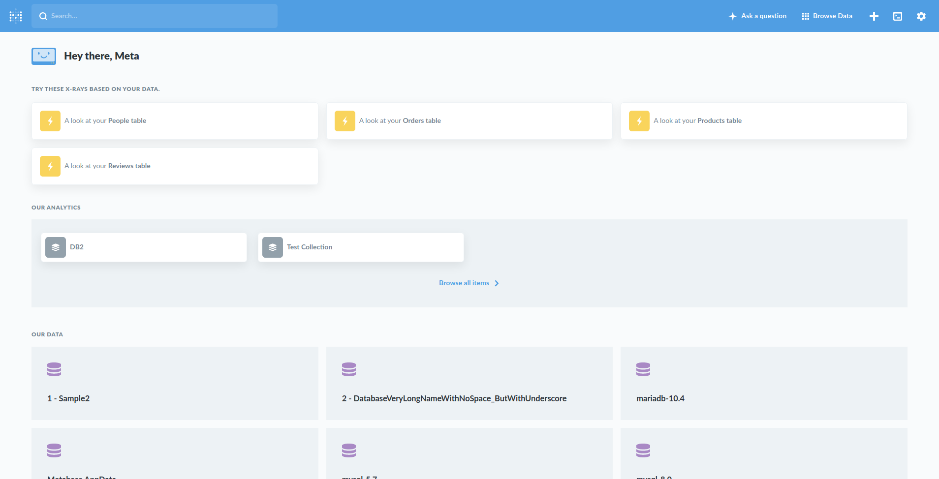 Homepage is missing sections (X-rays and Our data) on login with Google ...