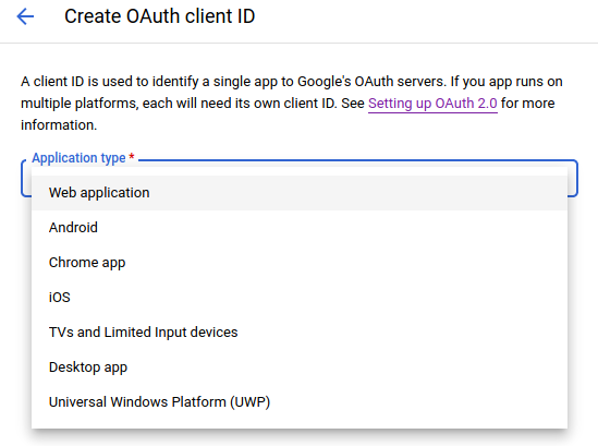 There is no type `Other` when setting up Google oAuth credentials · Issue #12491 · metabase ...