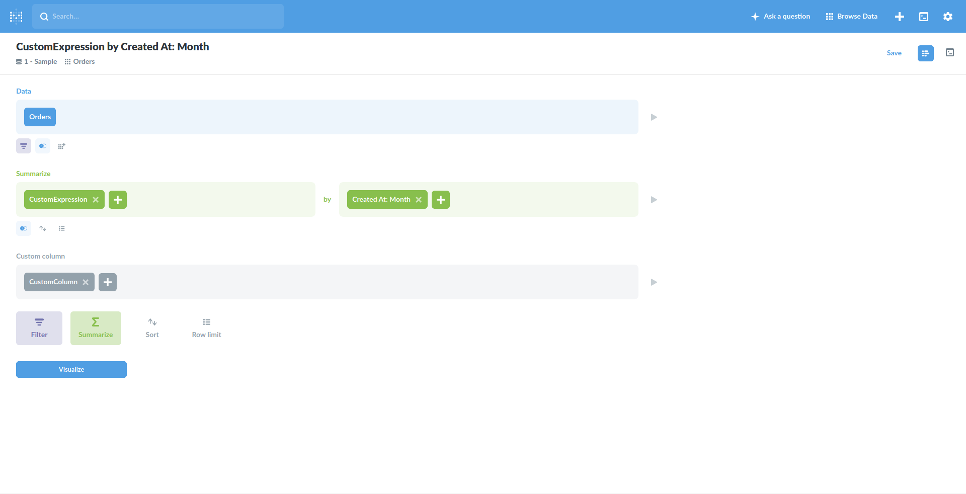 Cannot use Custom Expression after aggregation · Issue #13857 · metabase/metabase · GitHub