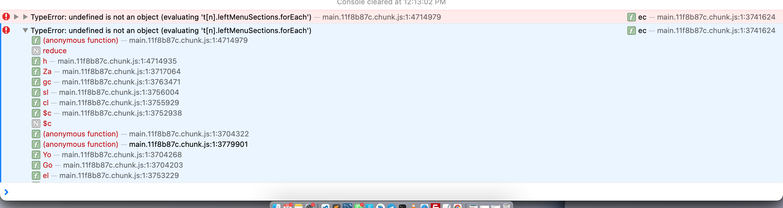 Typeerror Undefined Is Not An Object Evaluating T[n] Leftmenusections Foreach · Issue