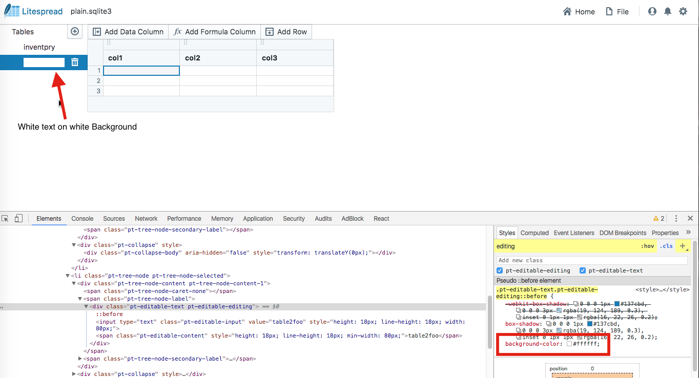 Using EditableText in selected tree element leads to unreadable text ...