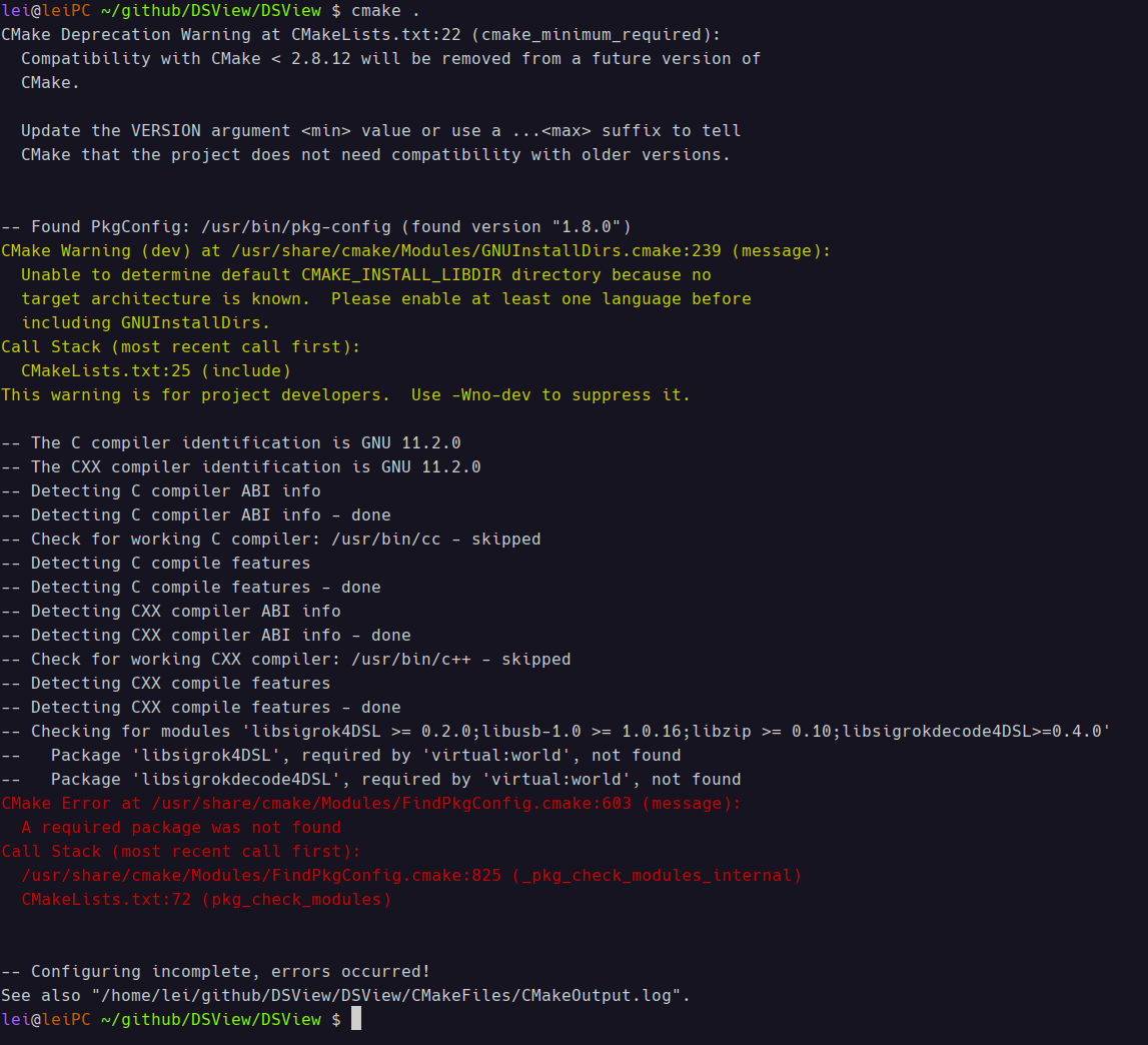 Package 'libsigrok4DSL', required by 'virtual:world', not found · Issue #476 · DreamSourceLab ...
