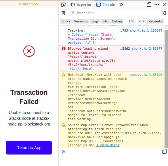 [app] Can't make a transfer without fees - Overwrite coreApiUrl · Issue #645 · leather-io ...