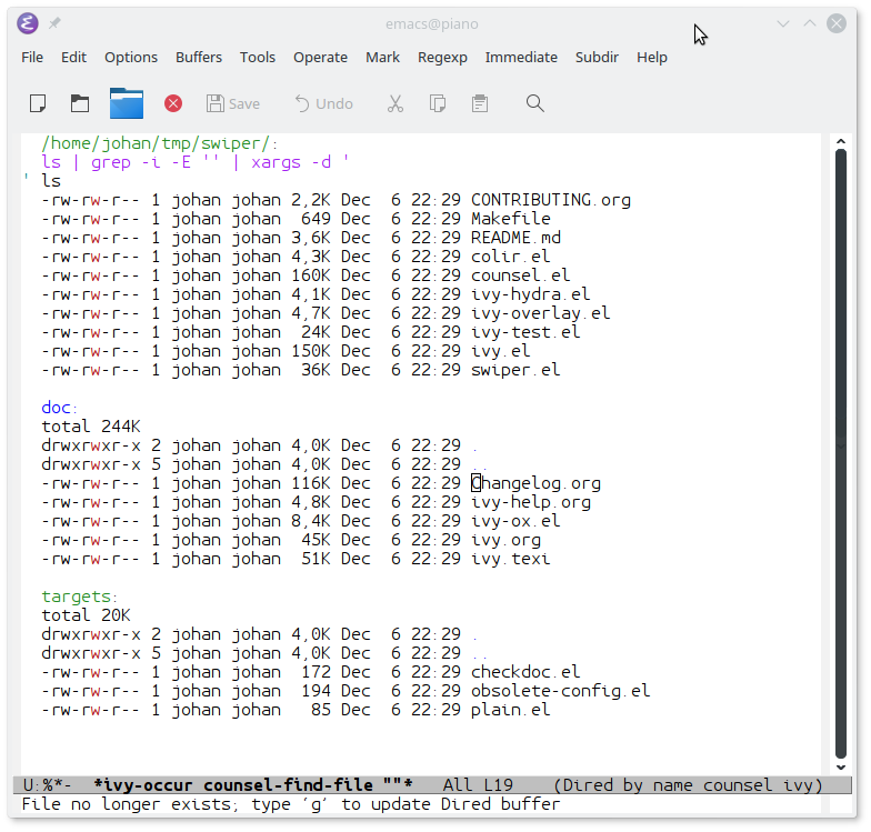 ivy-occur counsel-find-file issue with subdirectories · Issue #1351 · abo-abo/swiper · GitHub