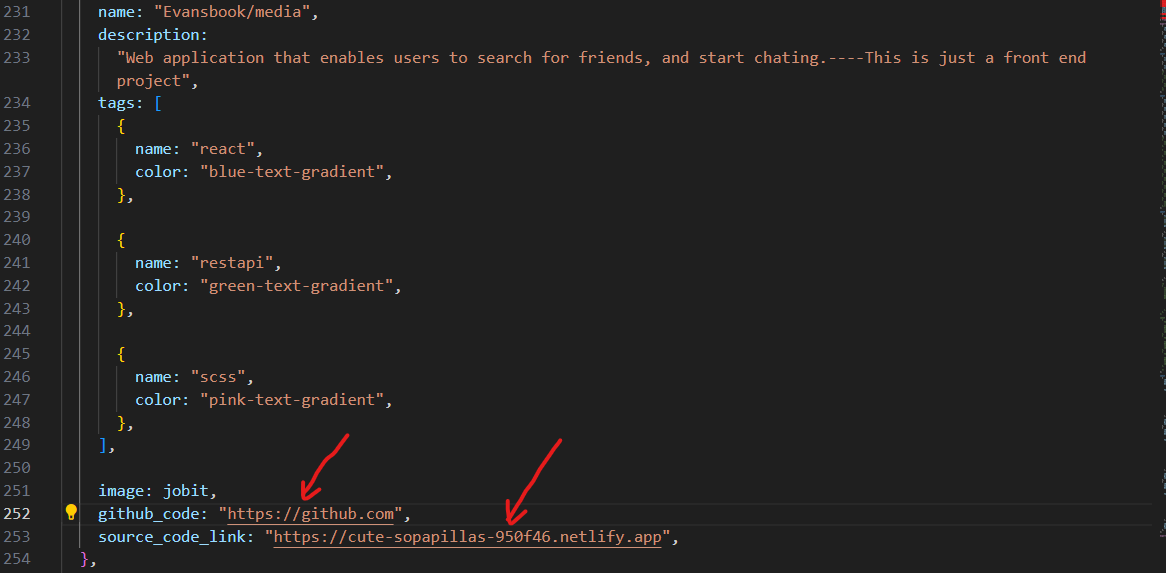 falling to have two links. one that Leeds to my GITHUB and another to my PROJECT. · Issue #116 ...