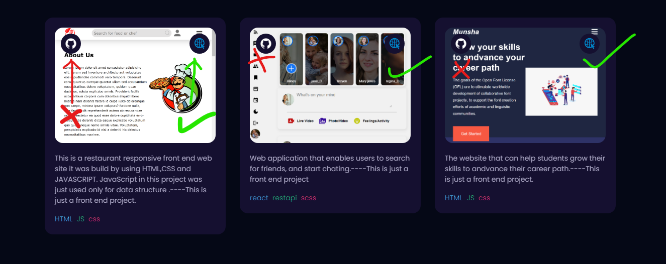 falling to have two links. one that Leeds to my GITHUB and another to my PROJECT. · Issue #116 ...