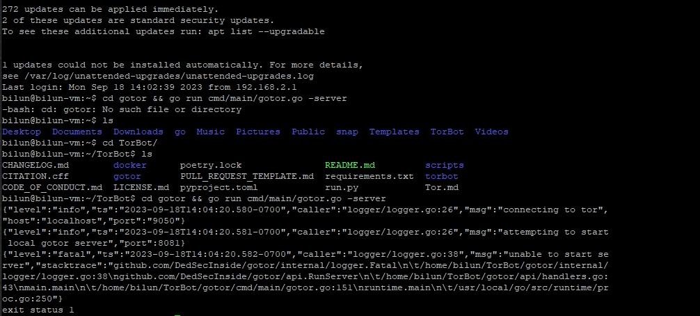 TorBot Installation Issue · Issue #295 · DedSecInside/TorBot · GitHub