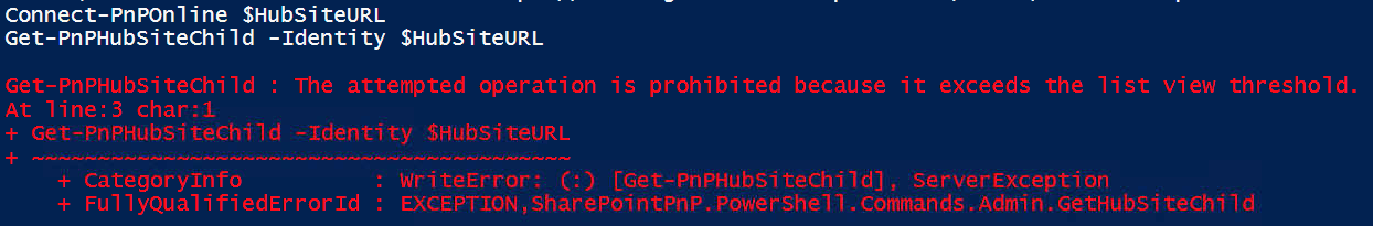 [BUG] Receiving List View Threshold Error Instead of Access Denied ...