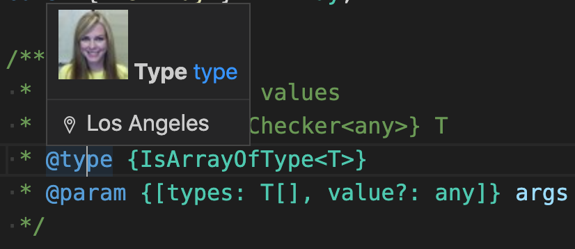 Dont Show Hover Cards For Mentioned Users When Related To Jsdoc · Issue 2498 · Microsoft