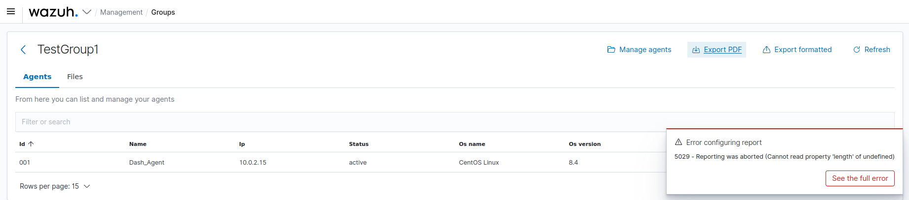 Group report generation fails randomly · Issue #4348 · wazuh/wazuh-dashboard-plugins · GitHub