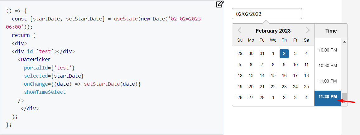 Last item not fully visible when scrolling in time when using portalId in scrollable div · Issue ...