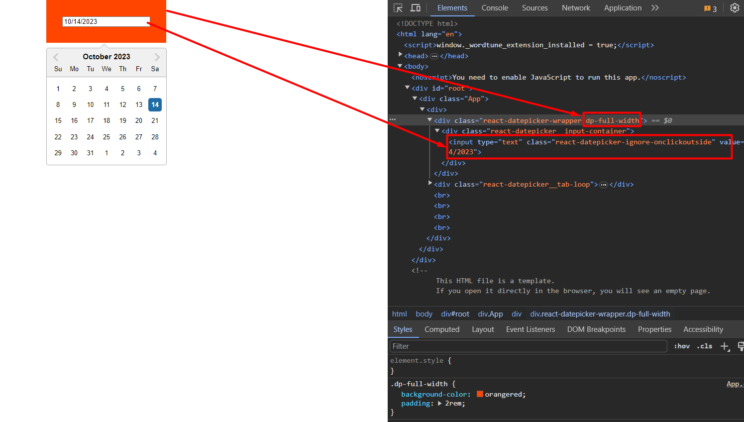 wrapperClassName has no effect · Issue #4312 · Hacker0x01/react-datepicker · GitHub