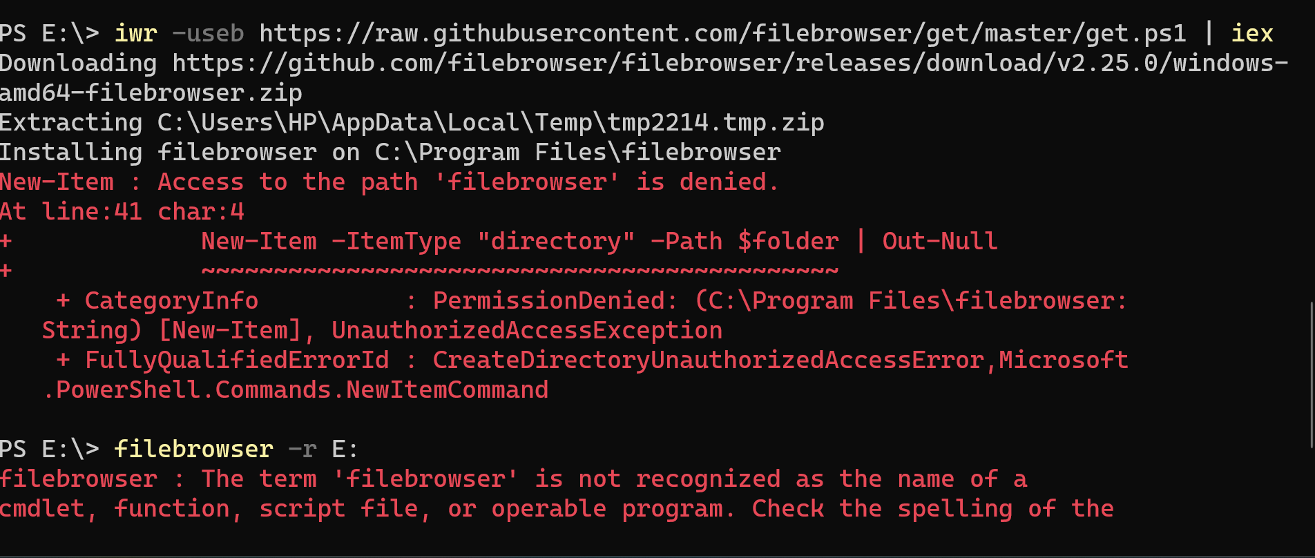 Installation problem · Issue #2723 · filebrowser/filebrowser · GitHub