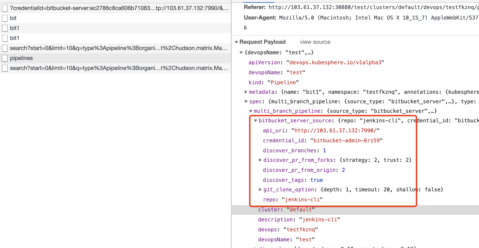 Owner Field Is Missing In The Bitbucket Multi Branch Create Request 1634 · 议题 · Kubesphere