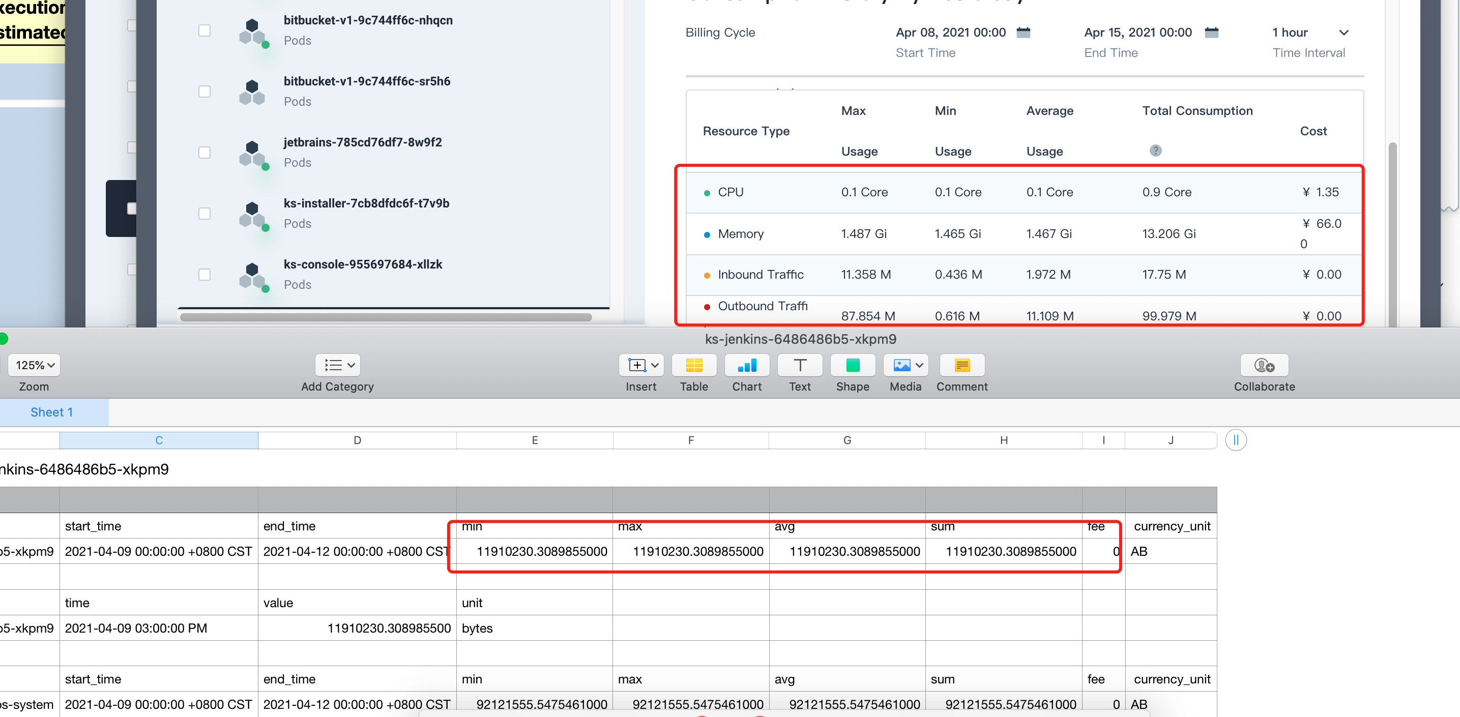 Provide a more human readable data in the metering and billing exported ...