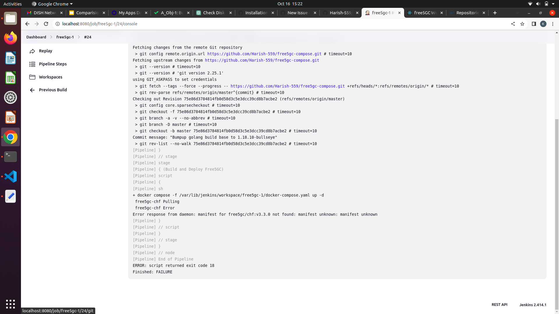 unable to pull CHF while doing CICD with Jenkins · Issue #87 · free5gc/free5gc-compose · GitHub