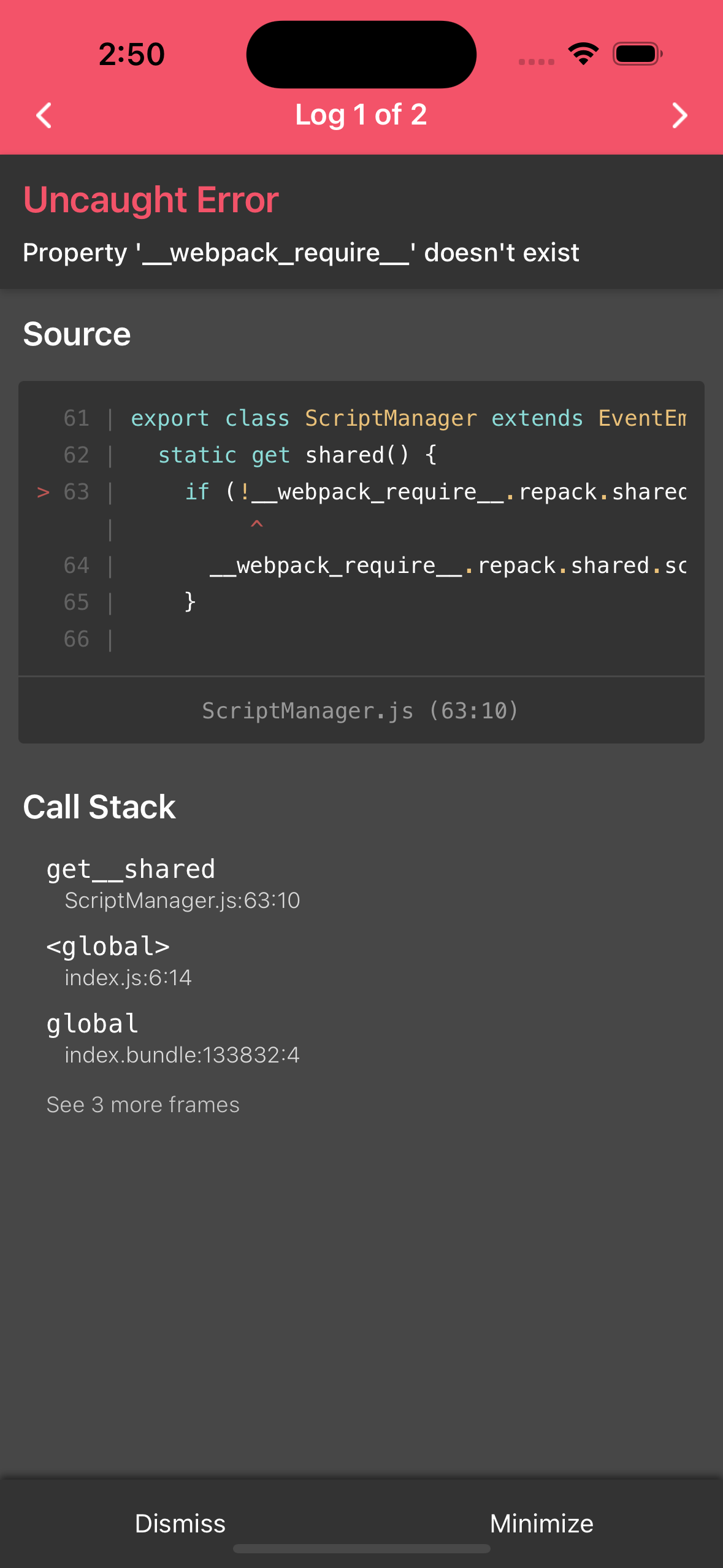 Error Referenceerror Property Webpackrequire Doesnt Exist Js Engine Hermes · Issue