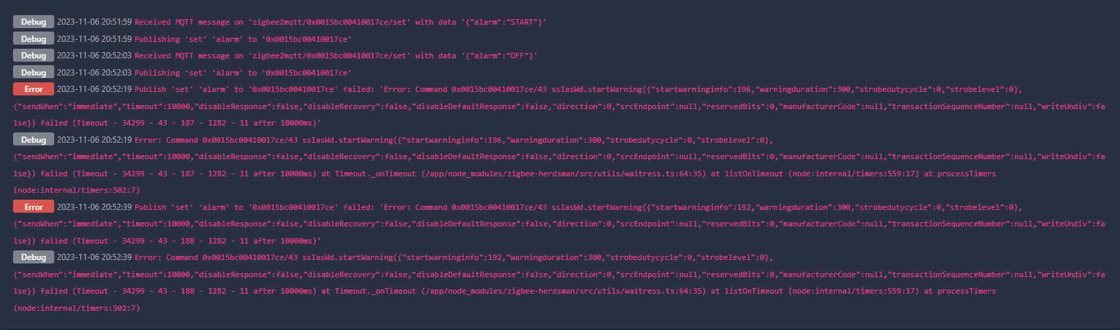 Frient/Develco SIRZB-110 Sirene can't turn off after triggered · Issue #19603 · Koenkk ...