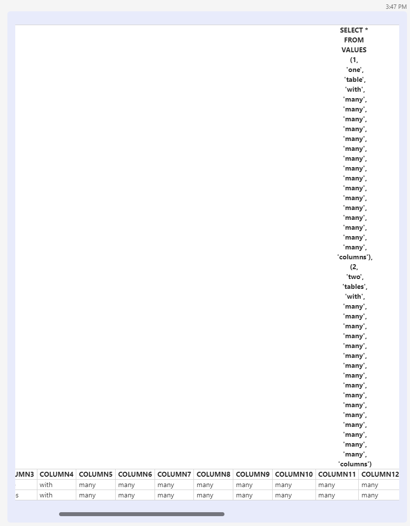 Improve query readability on HTML export by aligning text to the left ... Improve query readability on HTML export by aligning text to the left ...