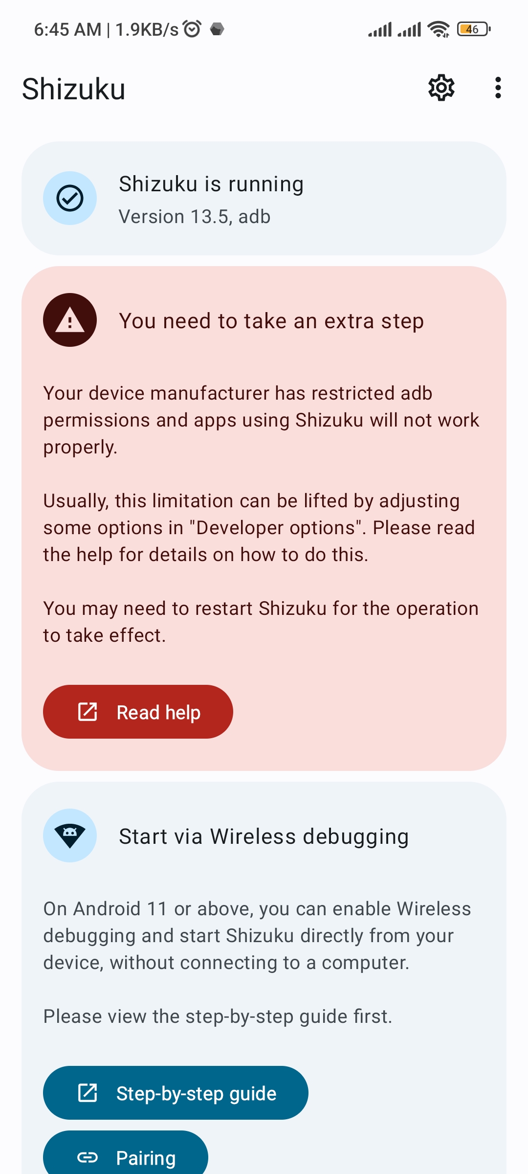 MIUI 14 android 12 - Shizuku showing limitations · Issue #348 · RikkaApps/Shizuku · GitHub