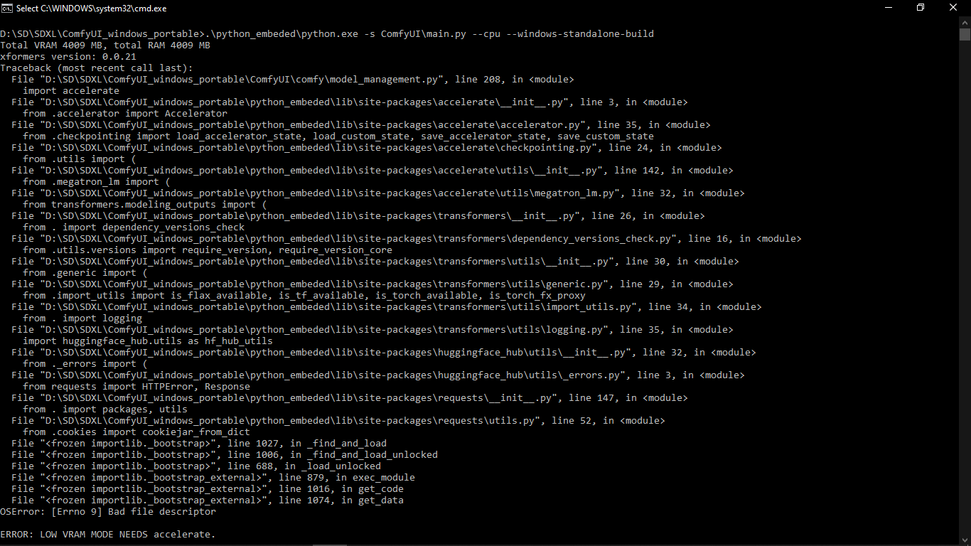 Can't launch ComfyUi · Issue #1530 · comfyanonymous/ComfyUI · GitHub